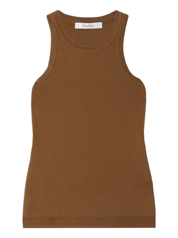 Max Mara Arnes Cotton Tank - Brown