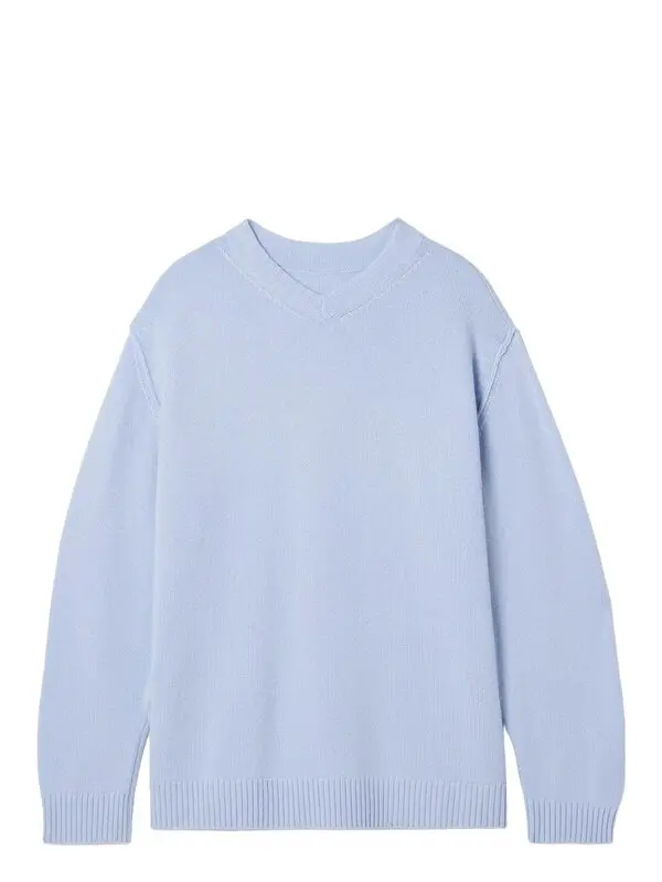 KALLMEYER Lena Wool And Cashmere-blend Sweater - Blue