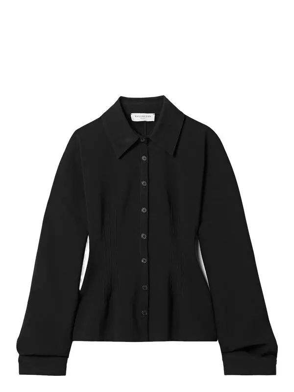 KALLMEYER Agatha Crepe Shirt - Black