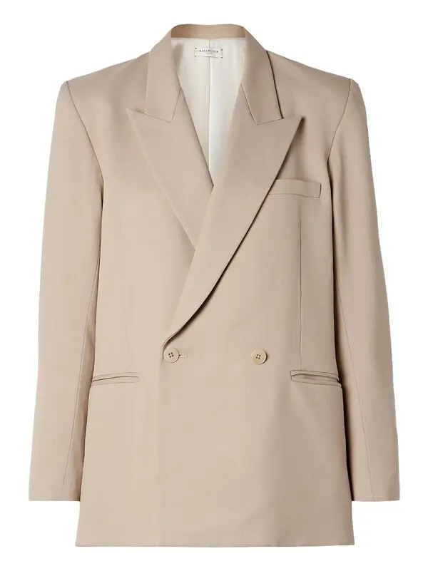 KALLMEYER Emilio Wool-blend Twill Blazer - Neutrals