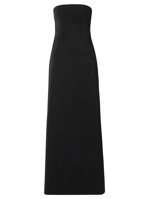 Jacquemus Croisière Strapless Maxi Dress - Black
