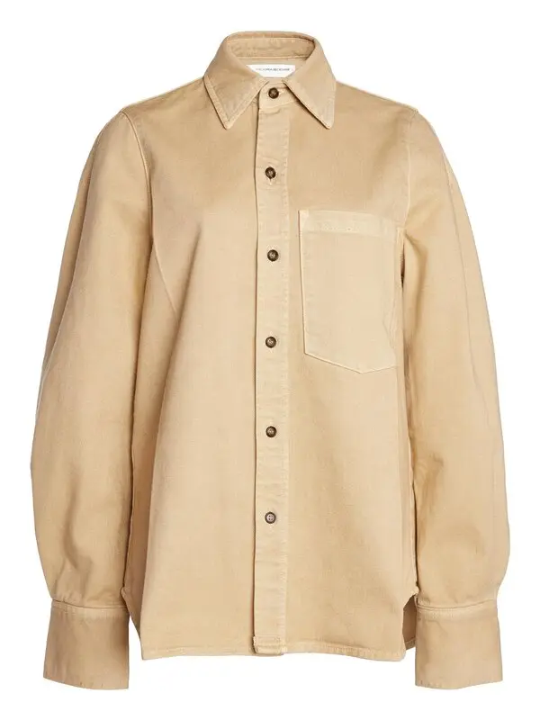 Victoria Beckham Slim Cotton Shirt - Yellow