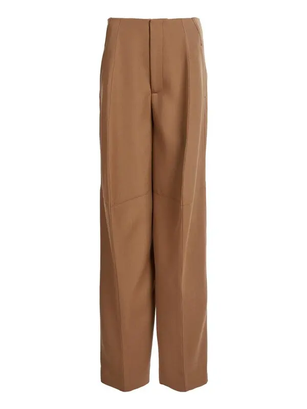 Victoria Beckham Barrel-leg Pants - Brown