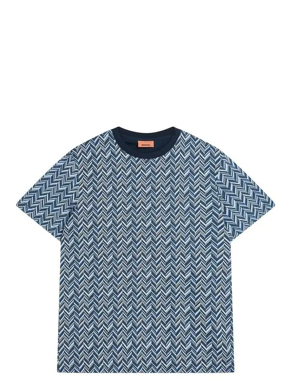 Missoni Cottonjacquard Tshirt - Navy