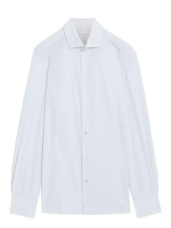 Boglioli Pinstriped Cottonpoplin Shirt - Light Blue