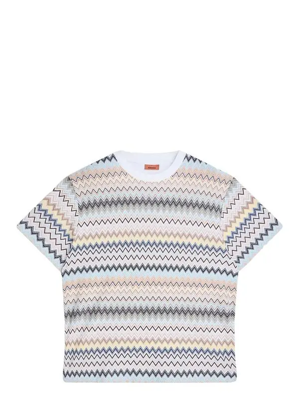 Missoni Crochetknit Cotton Tshirt - Beige