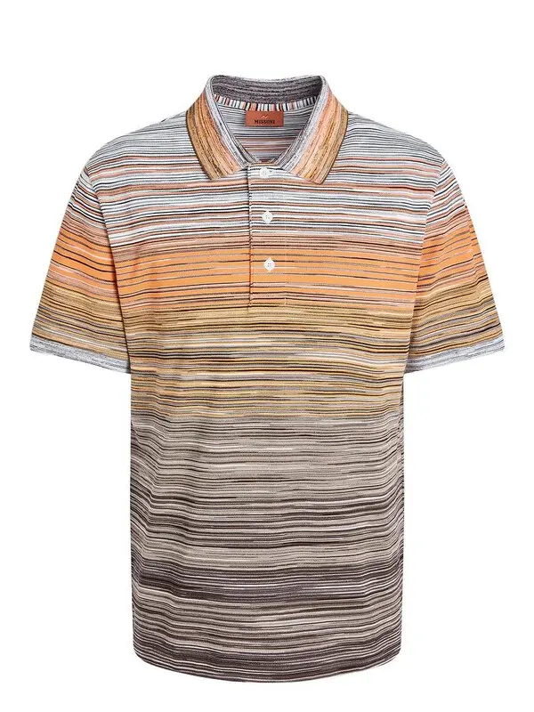 Missoni Spacedyed Cottonpiqué Polo Shirt - Orange