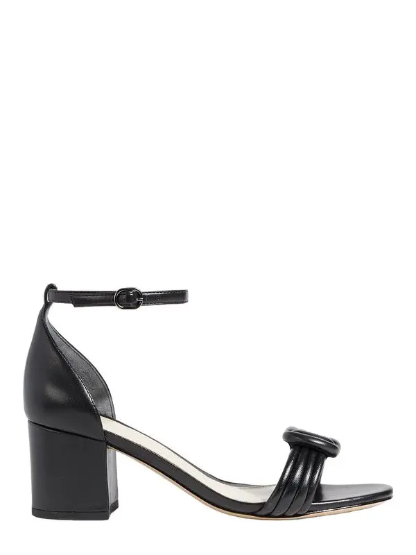 ALEXANDRE BIRMAN Clarita Knotted Leather Sandals - Black