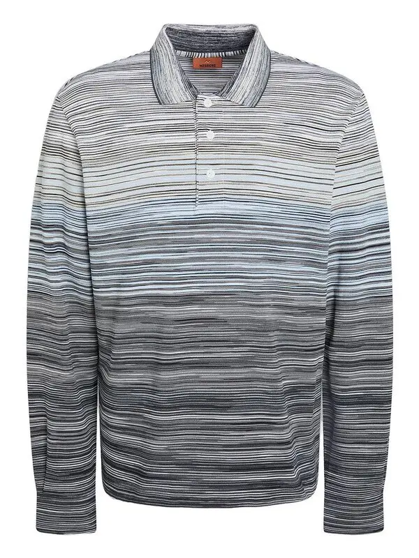 Missoni Spacedyed Cottonpiqué Polo Shirt - Sky Blue