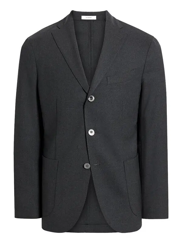 Boglioli Slimfit Wool Blazer - Dark Gray