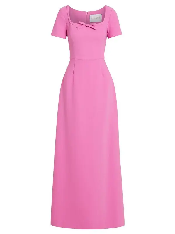 Carolina Herrera Bow-detailed Crepe Gown - Pink