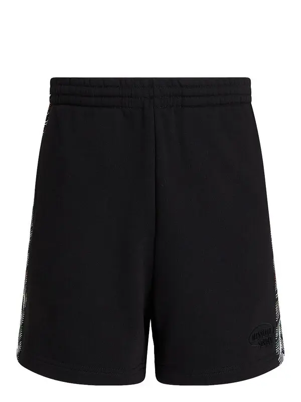 Missoni Knitted Trimmed Cotton-terry Drawstring Shorts - Black
