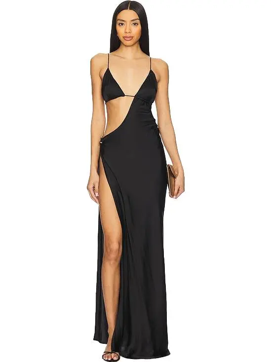 CIN CIN Villa Butterfly Maxi Dress - Black