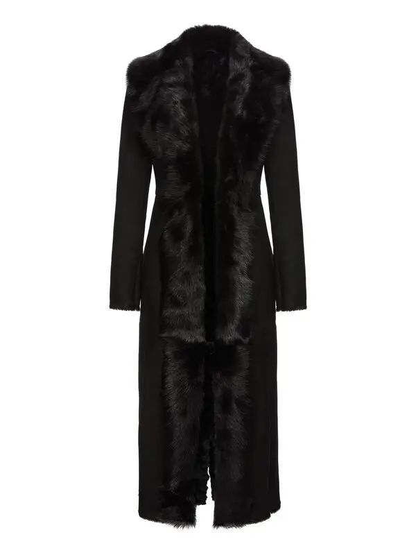 Magda Butrym Shearling Coat - Black