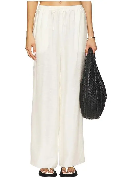 Onia Textured Gauze Wide Leg Pant - Egret