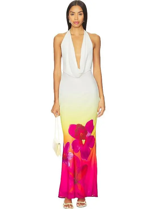 RUNAWAY THE LABEL Jasmina Maxi Dress - Tropical Ombre
