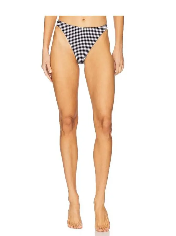 Tularosa Lolly Bikini Bottom - Black Gingham