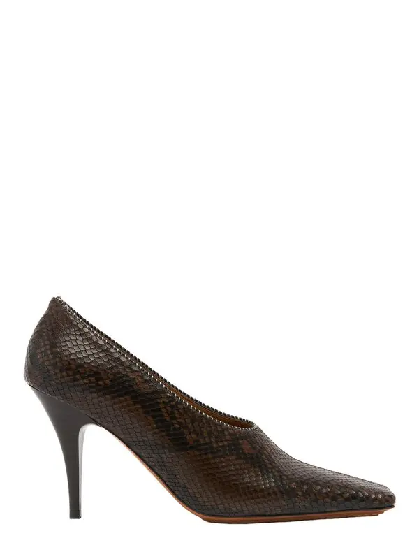 Stella McCartney Alter Mat Snake Print Pumps - Brown
