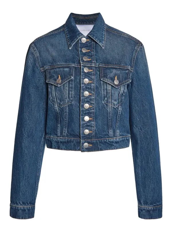Stella McCartney Denim Cropped Jacket - Medium Wash