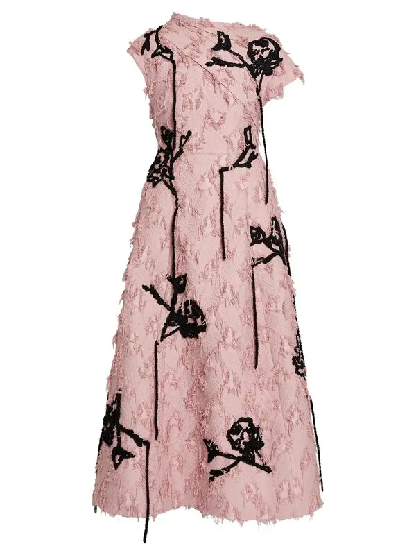 Erdem Appliquéd Maxi Dress - Light Pink