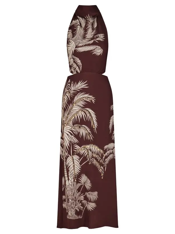 Johanna Ortiz Encanto Invernal Maxi Dress - Brown