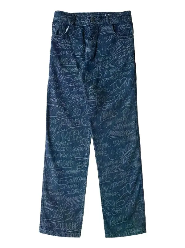 SKY HIGH FARM WORKWEAR Ks Graffiti-print Jeans - Blue
