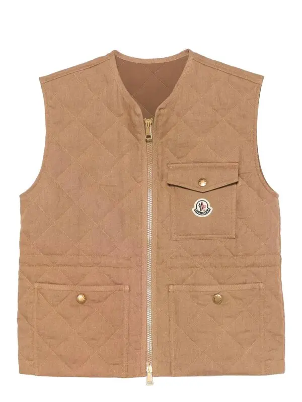 Moncler Vigny Gilet - Brown