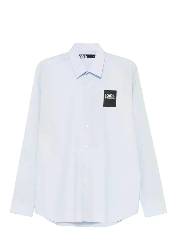 Karl Lagerfeld Logo-patch Shirt - Blue