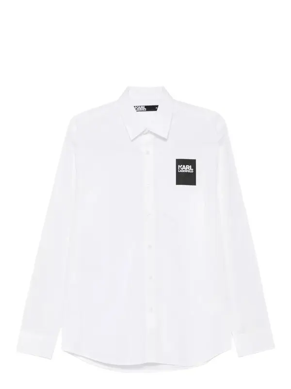 Karl Lagerfeld Logo-patch Shirt - White