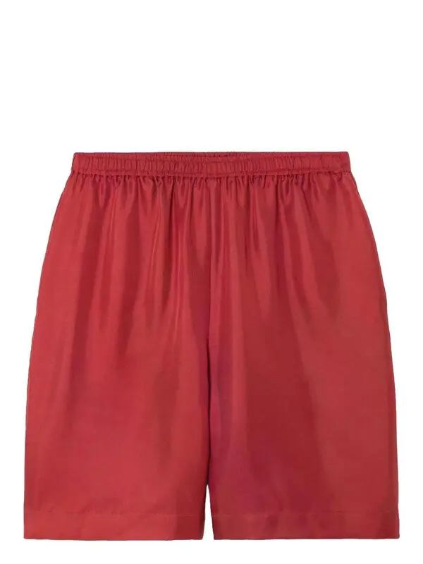 Loulou De Saison Silk Shorts - Red