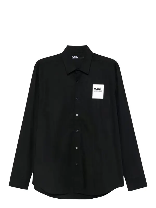 Karl Lagerfeld Logo-patch Shirt - Blue