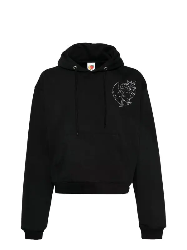 SKY HIGH FARM WORKWEAR Bedazzled Hoodie - Black