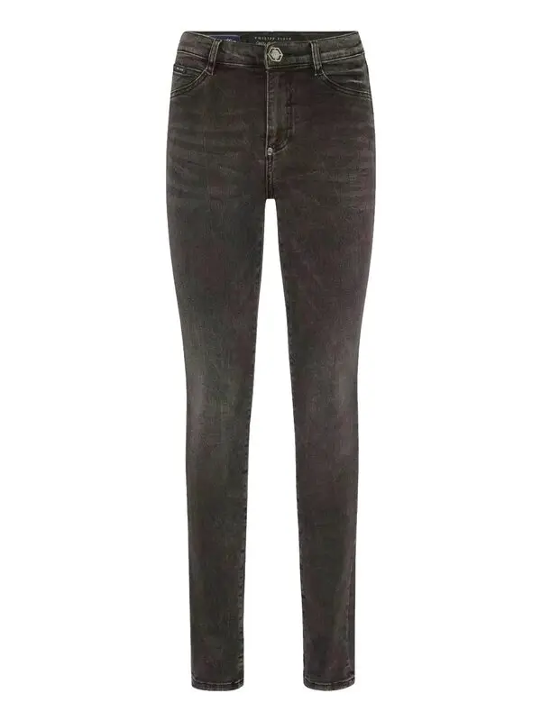 Philipp Plein High-waisted Skinny Jeans - Grey