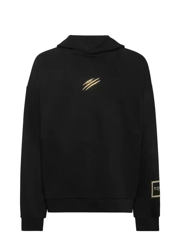 PLEIN SPORT Label Hoodie - Black