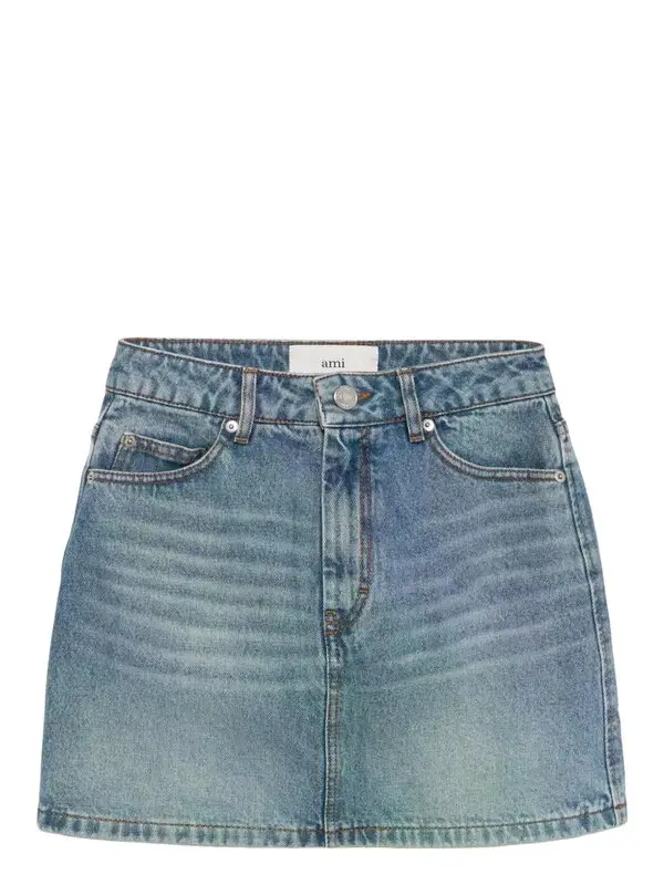 Ami Denim Mini Skirt - Blue