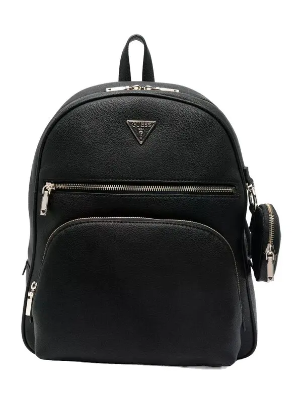 Guess Logo-plaque Backpack - Black