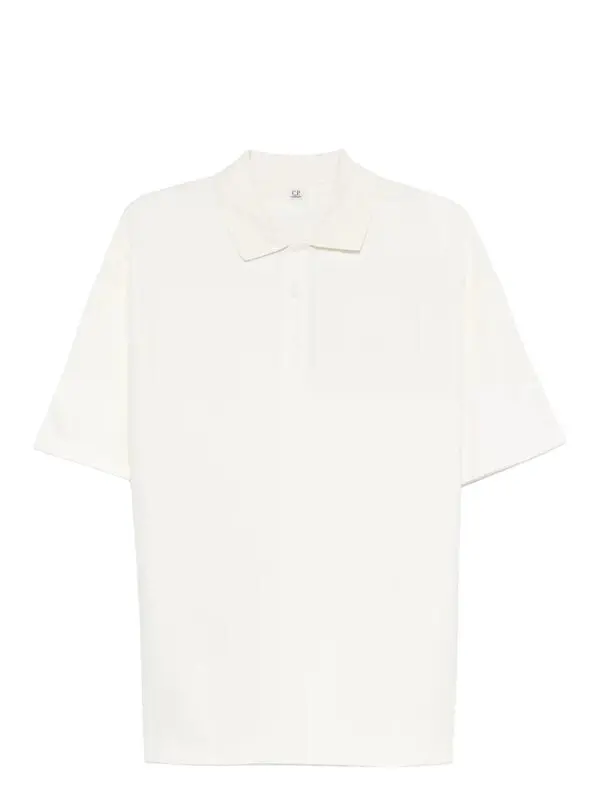 C.P. COMPANY Micro Pattern Jacquard Polo Shirt - Neutrals