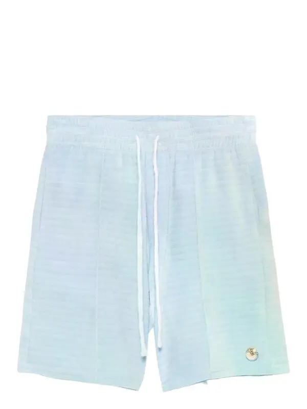 Casablanca Velour Stripe Shorts - Blue