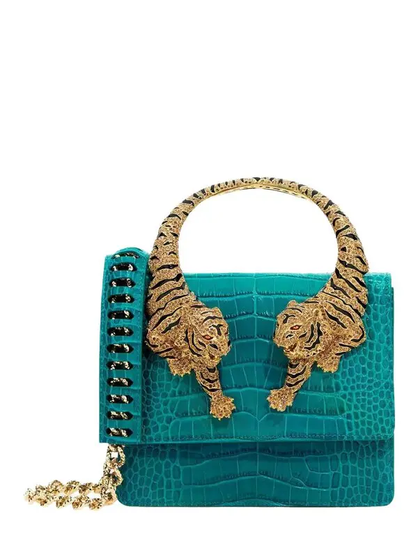 Roberto Cavalli Roar Crocodile-effect Tote Bag - Blue