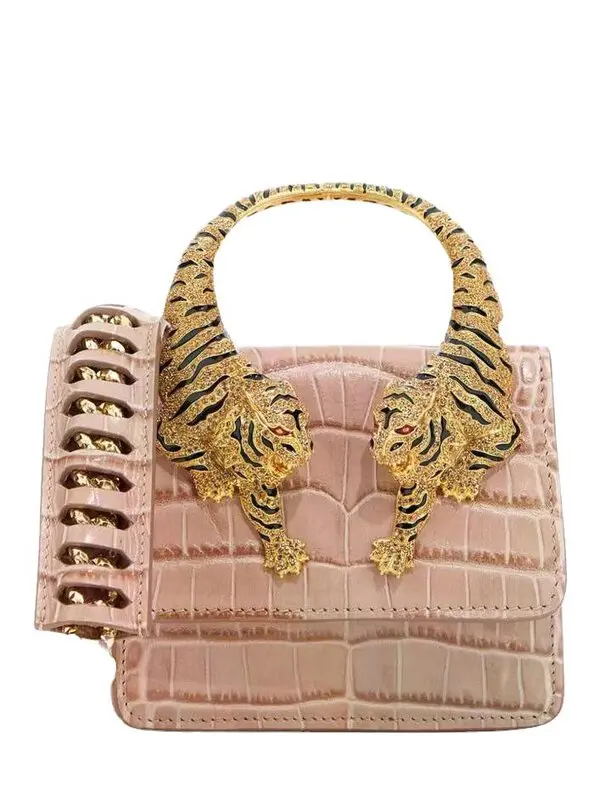 Roberto Cavalli Crocodile-embossed Tote Bag - Pink