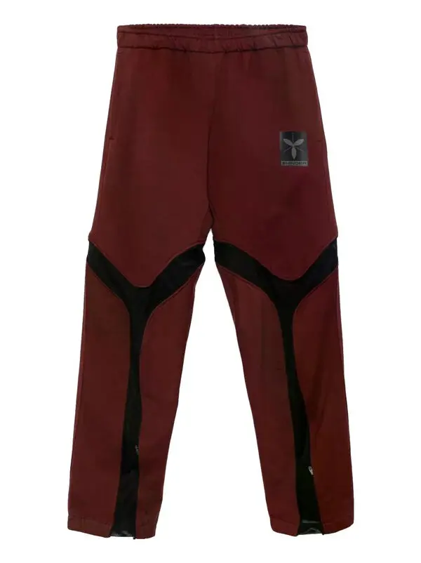 OLLY SHINDER Tri Zip Jogger Trackpants - Red