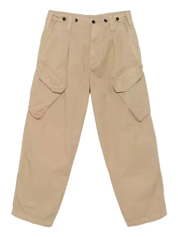 C.P. COMPANY Cotton Gabardine Cargo Trousers - Neutrals