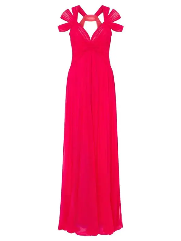 Alberta Ferretti Multi-way-strap Maxi Dress - Pink