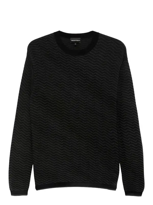 Emporio Armani Textured Sweater - Black