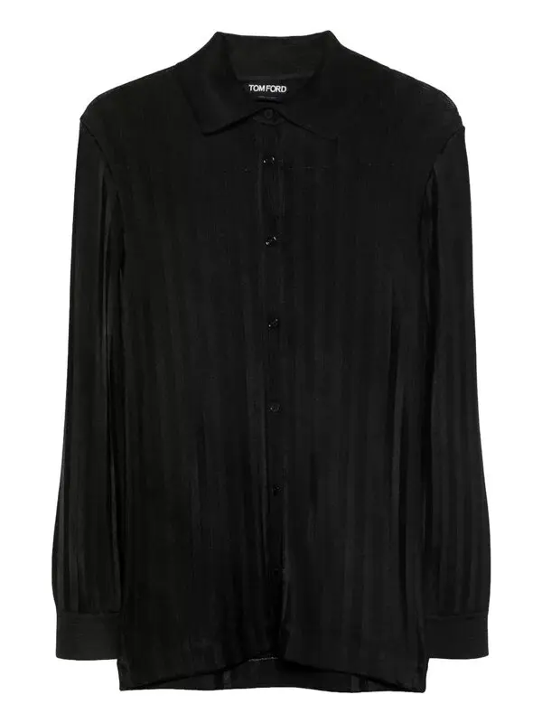 TOM FORD Striped Shirt - Black