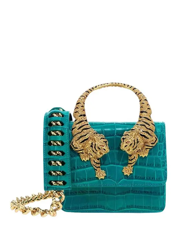 Roberto Cavalli Crocodile-effect Tote Bag - Blue