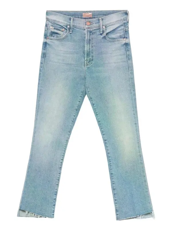 MOTHER The Insider Crop Step Fray Jeans - Blue