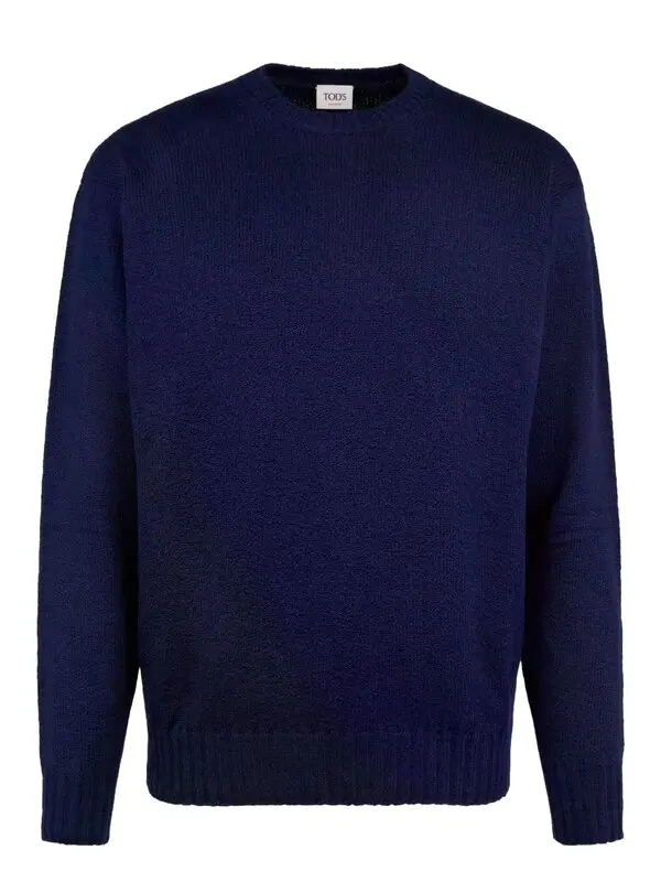 TOD'S Crew-neck Knitted Sweater - Blue