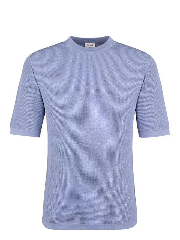 TOD'S Ribbed Short-sleeve T-shirt - Blue