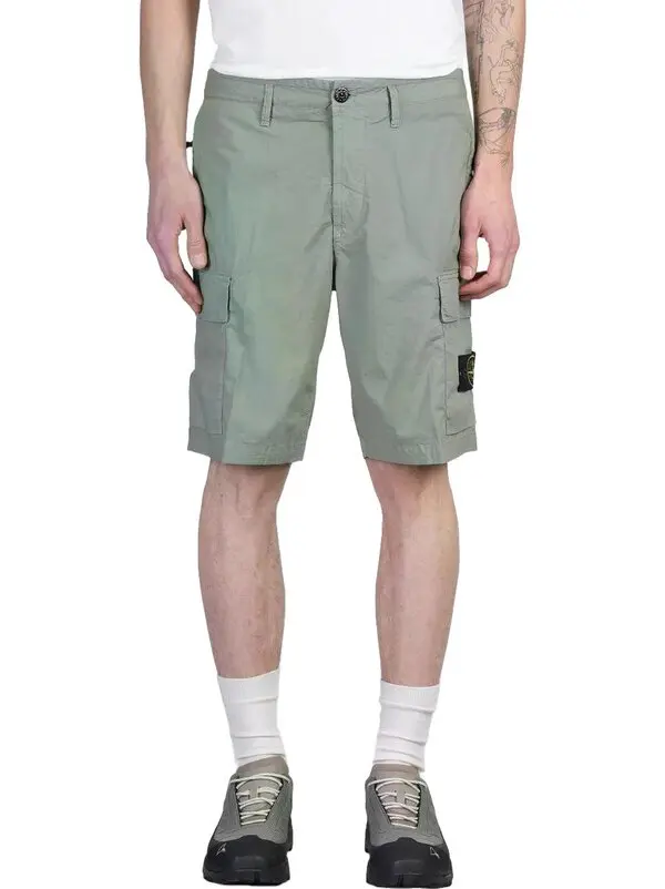 Stone Island Compass-badge Cargo Shorts - Green